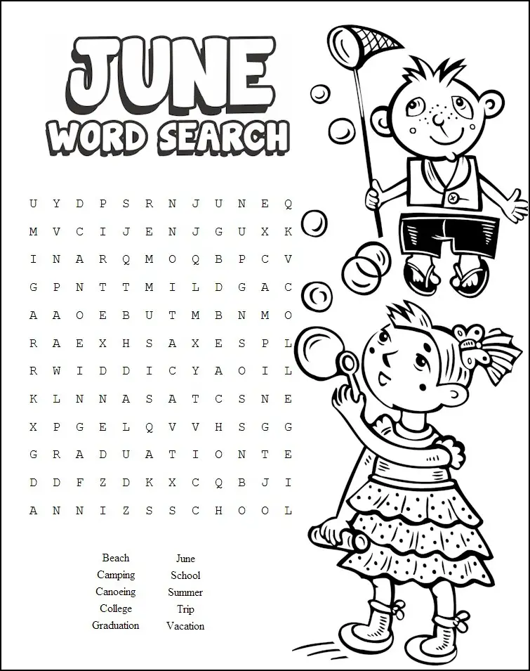 13 Cool Printable Summer Word Searches Kitty Baby Love