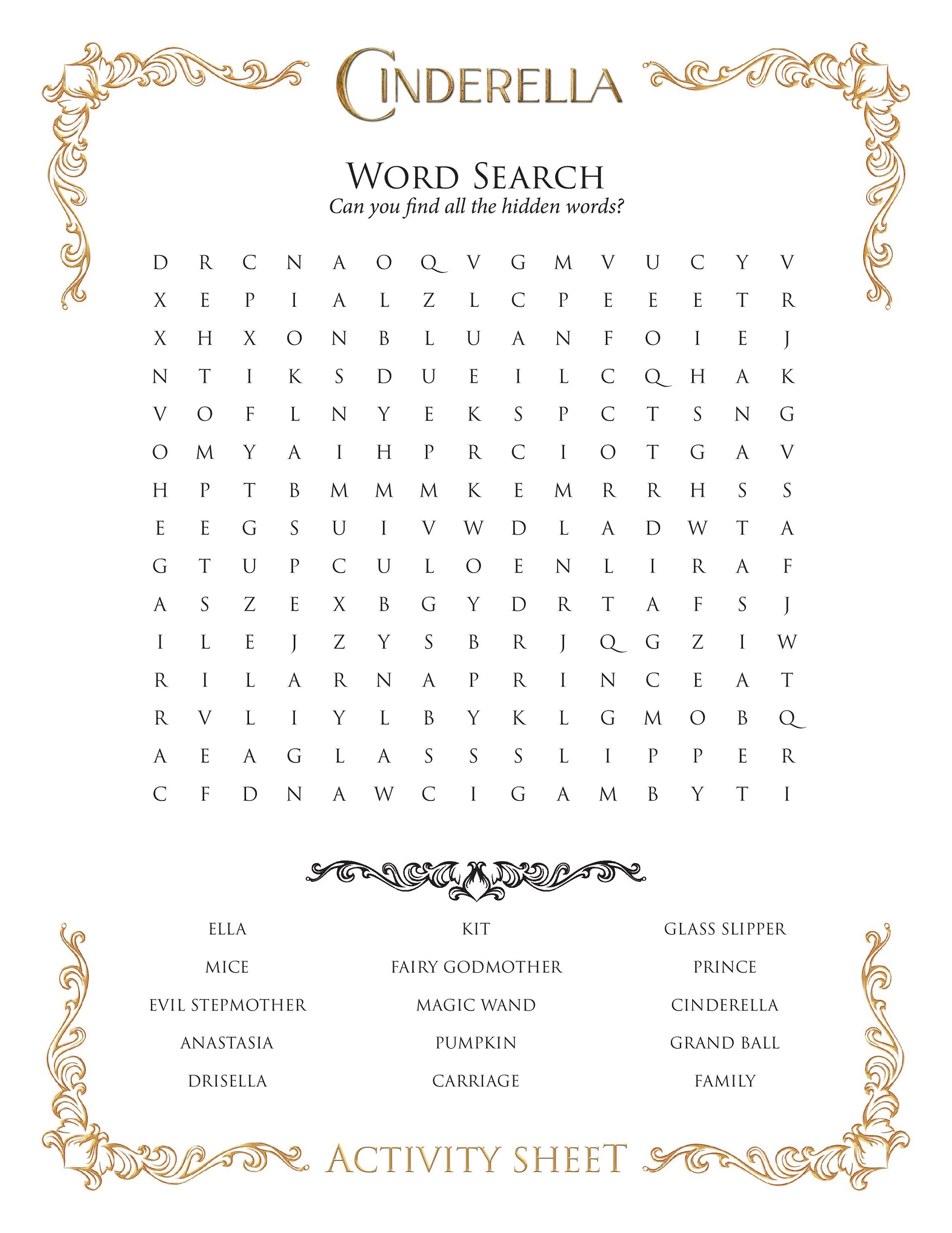 15 Free Disney Word Searches Kitty Baby Love