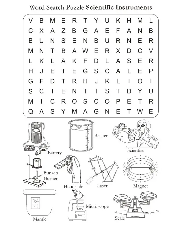 21 Knowledgeable Science Word Search Kitty Baby Love