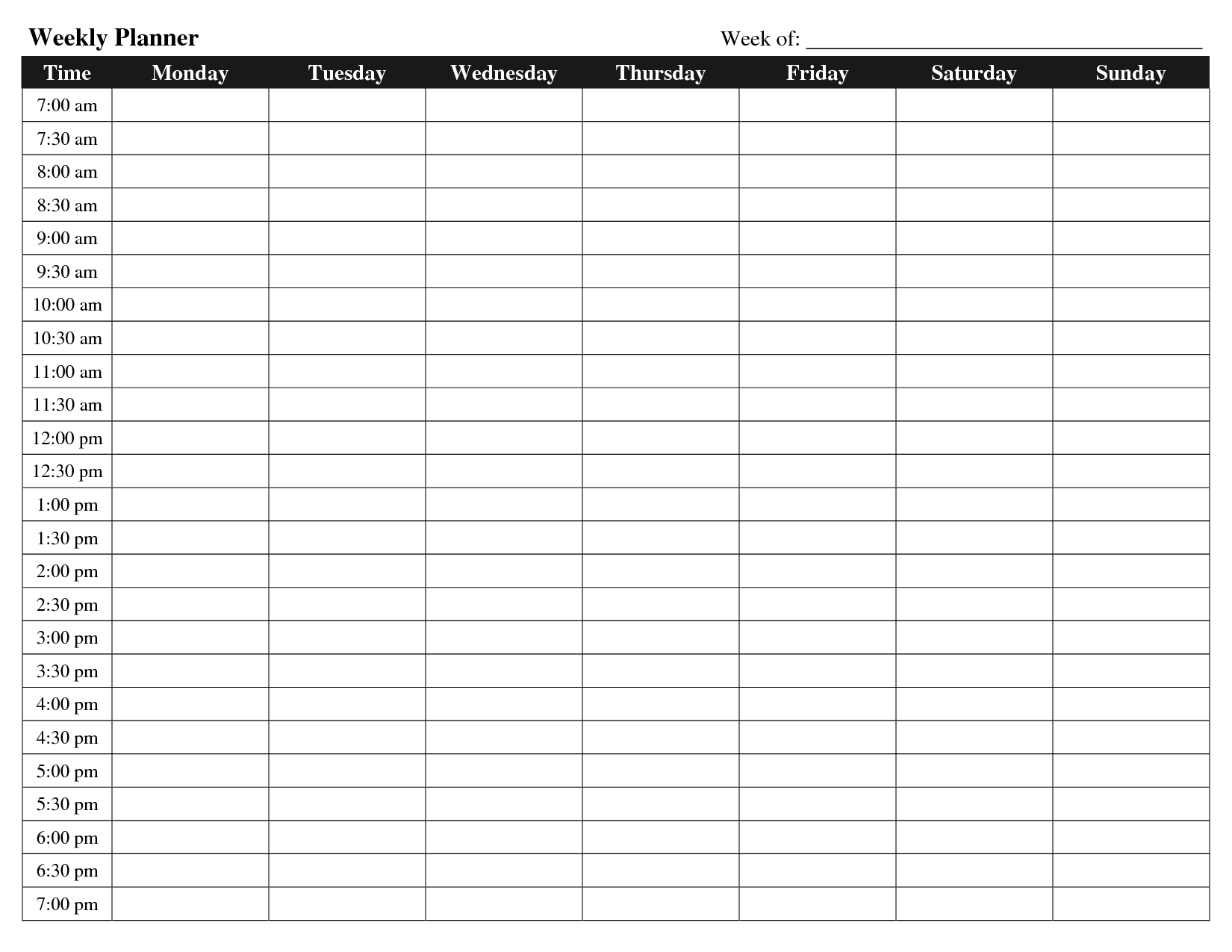 46 Of The Best Printable Daily Planner Templates Kitty Baby Love