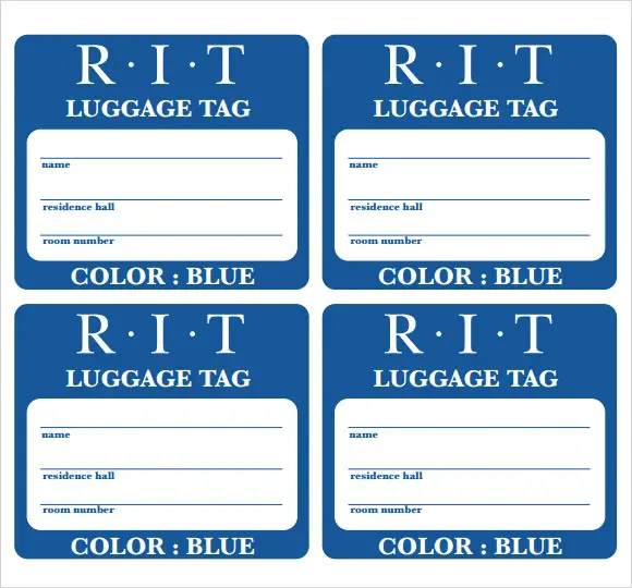 12 Useful Luggage Tag Templates For You KittyBabyLove