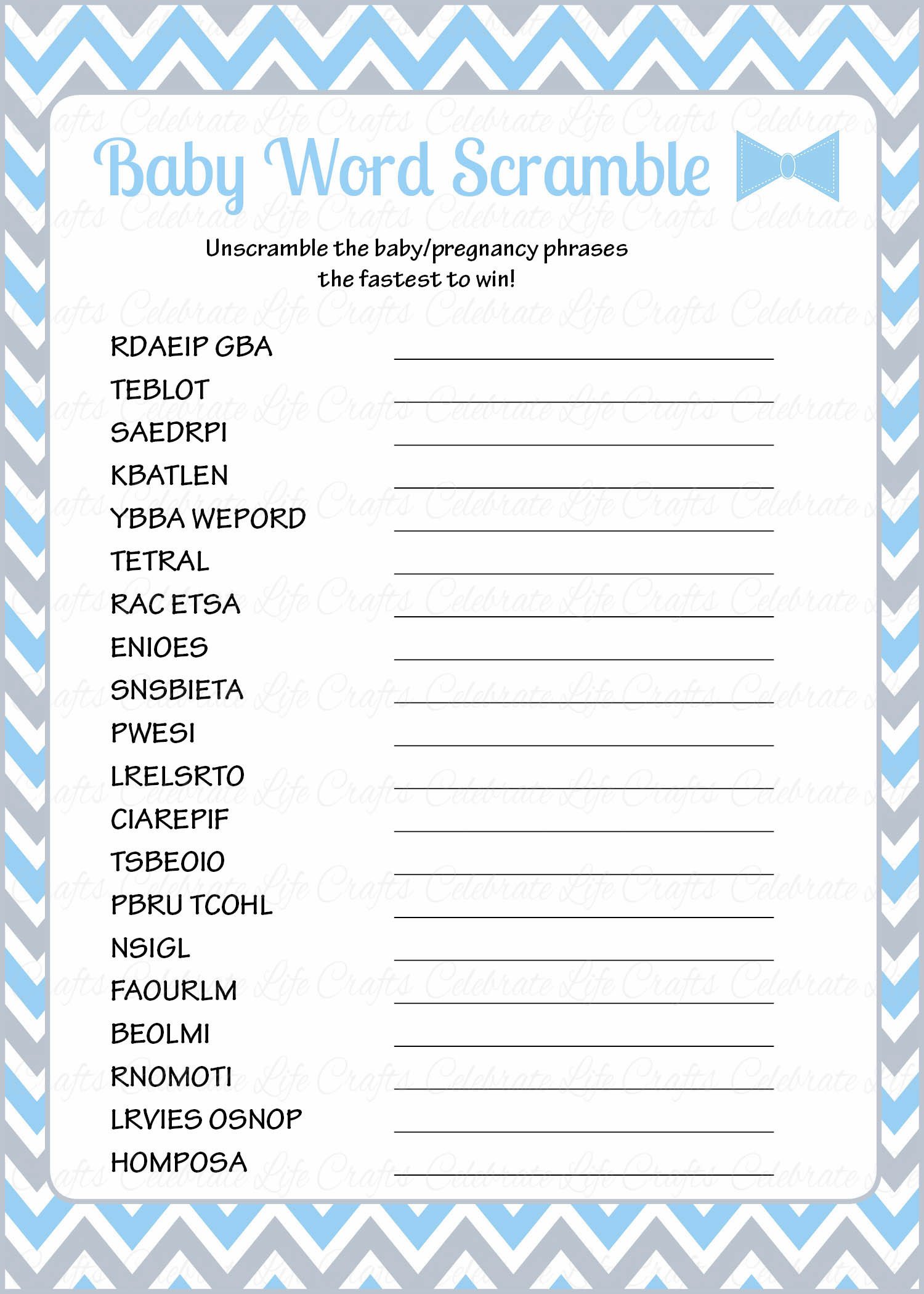 36 Adorable Baby Shower Word Scrambles Kitty Baby Love