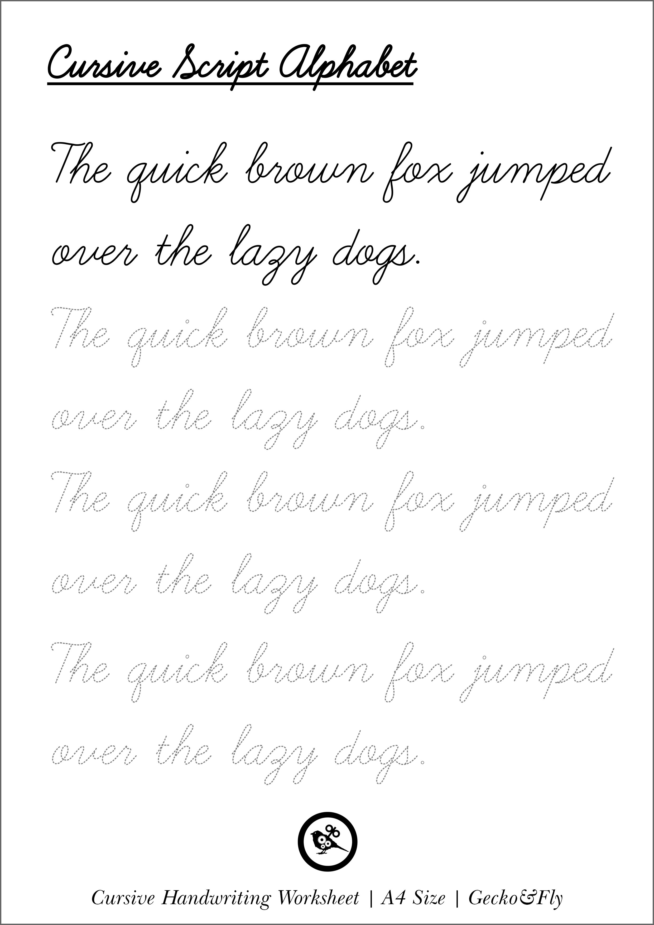 70 Cursive Worksheets For Handwriting Practice Kitty Baby Love
