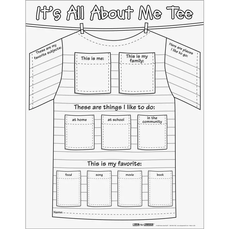 33 Pedagogic All About Me Worksheets Kitty Baby Love