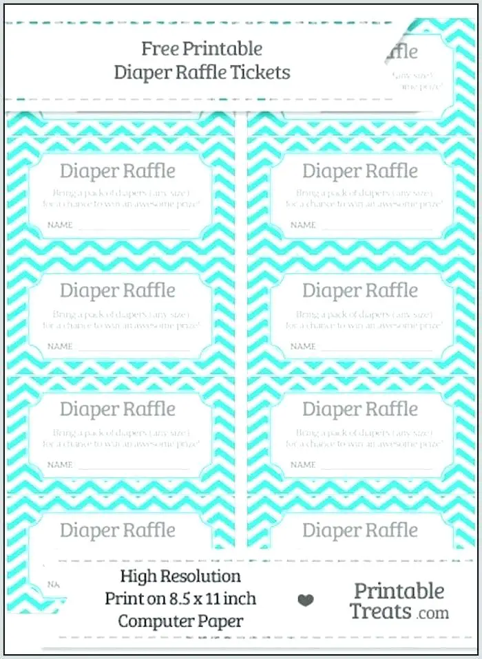 Free Diaper Raffle Printable