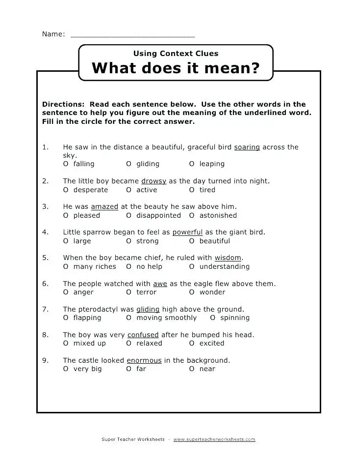 38 Interesting Context Clues Worksheets Kitty Baby Love
