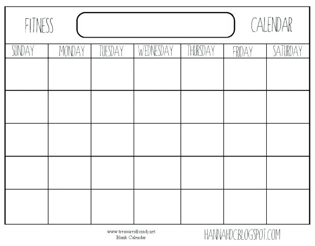 19 Utilitarian Workout Calendar Templates Kitty Baby Love