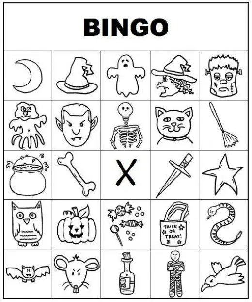 21 Eerily Enjoyable Halloween Bingo Cards Kitty Baby Love