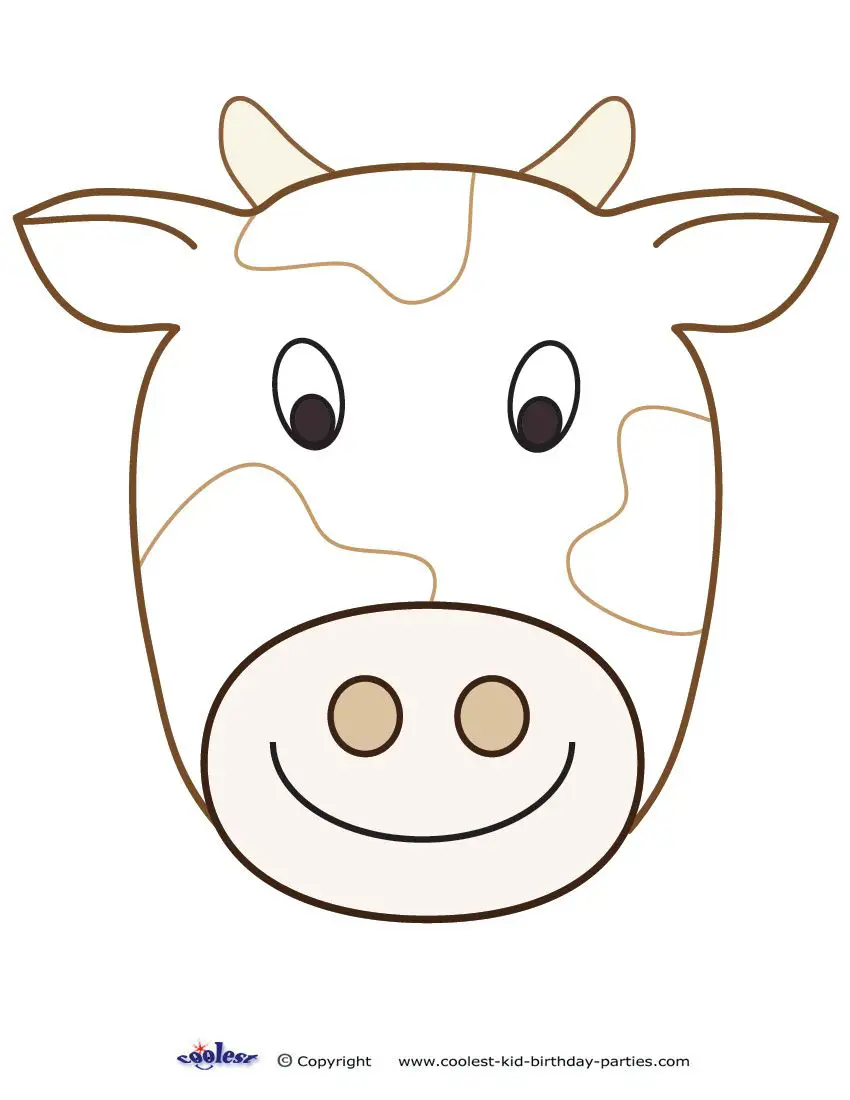 11 Funny Cow Mask Printables Kitty Baby Love