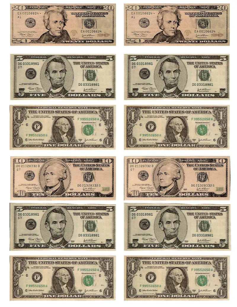  100 Fake Money Printable Printable Blank World