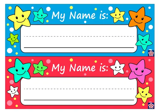30 Colorful Printable Name Tags Kitty Baby Love