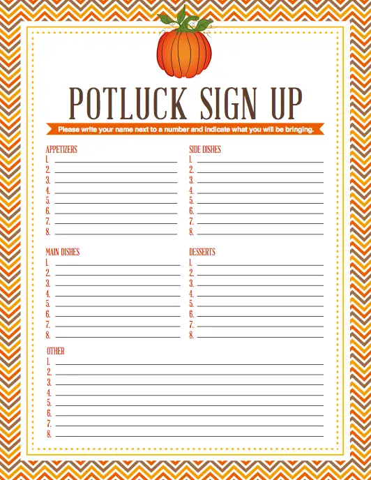 8 Nifty Halloween Potluck Sign Up Sheets Kitty Baby Love