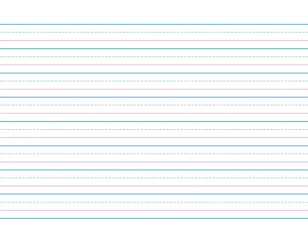 Red And Blue Lined Handwriting Paper Printable