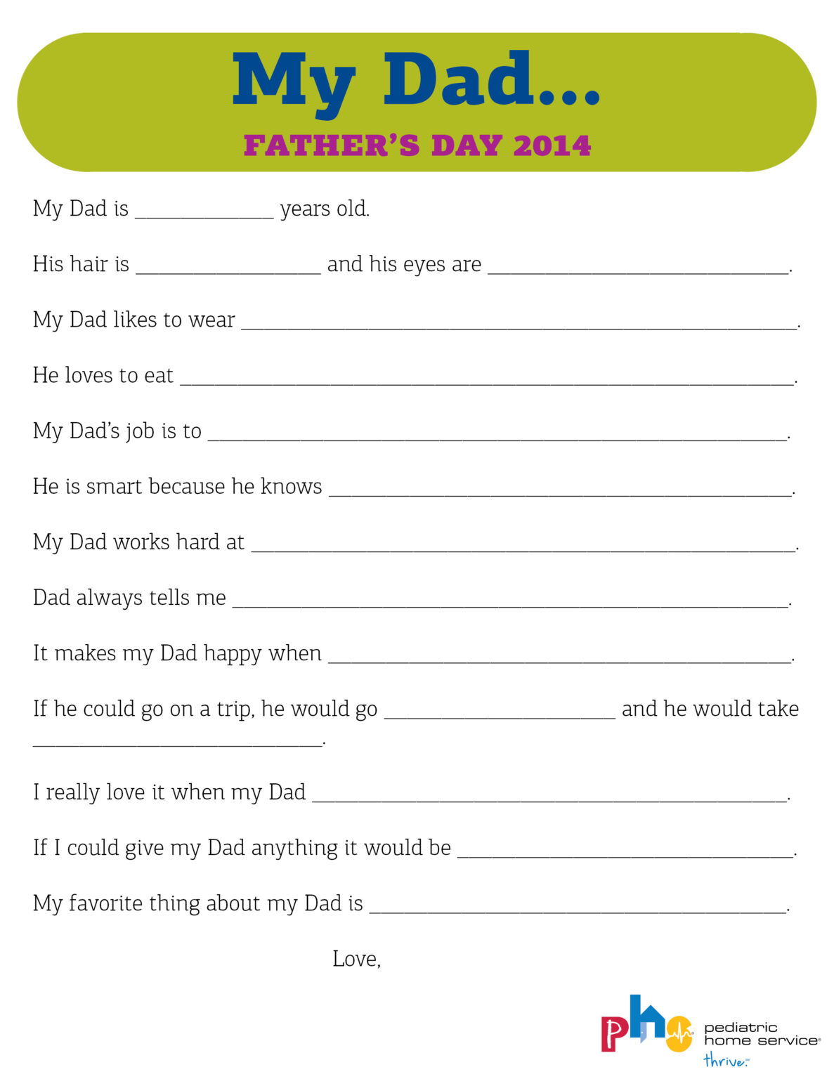 8 Fun Father's Day Fill in the Blank Printables - Kitty Baby Love