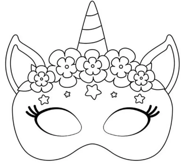 10 Awesome Unicorn Mask Templates - Kitty Baby Love