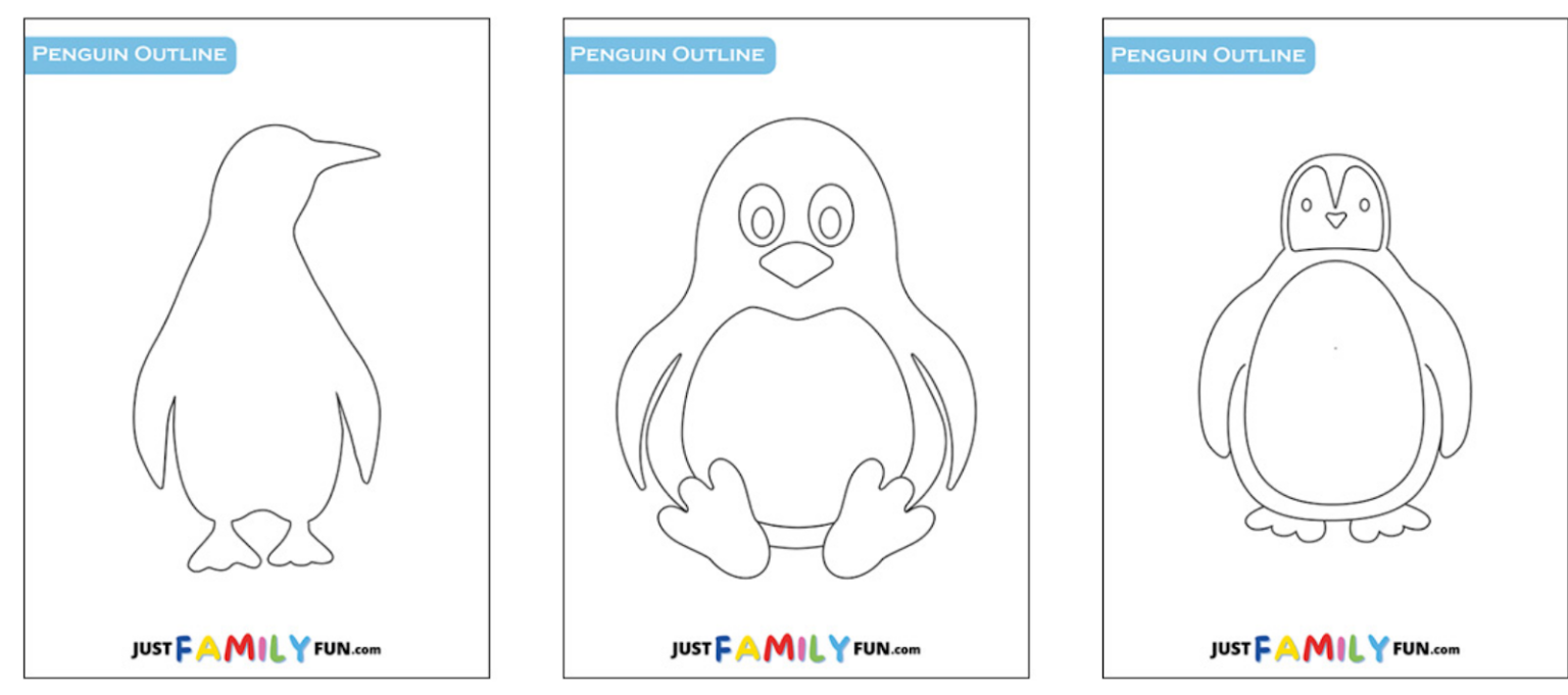 Printable Penguin Outline Templates: Crafting Fun with Our Adorable ...